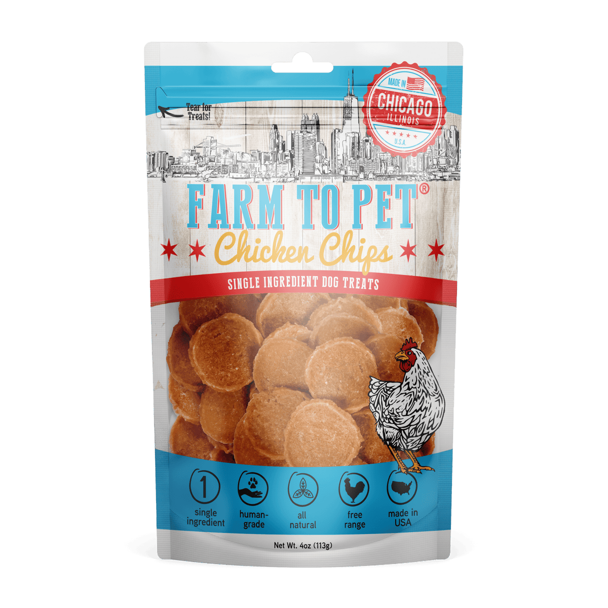 Chicago Chicken Chips for Dogs – Farm To Pet