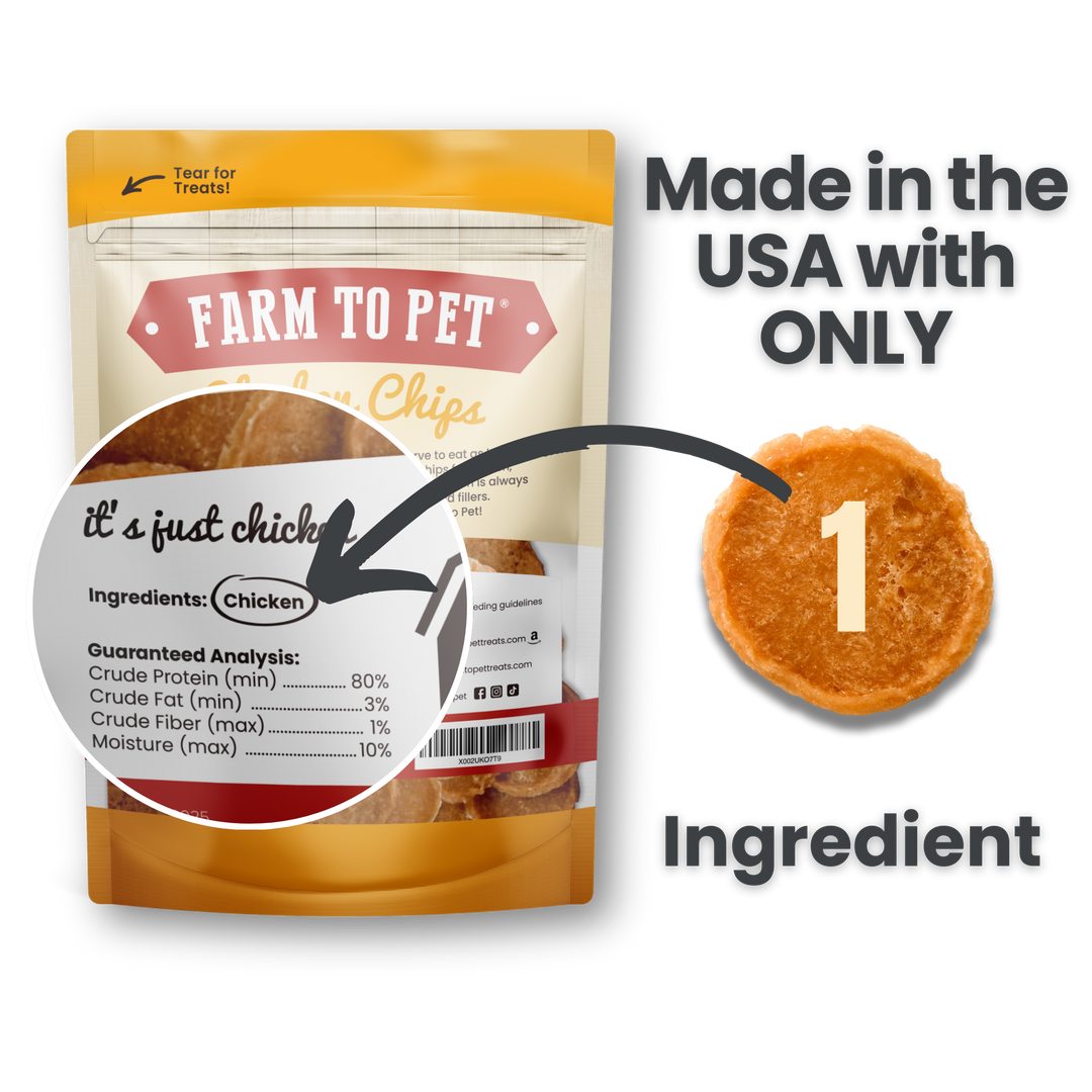 Chicken Chips for Dogs, Healthy Dog Treats – Farm To Pet