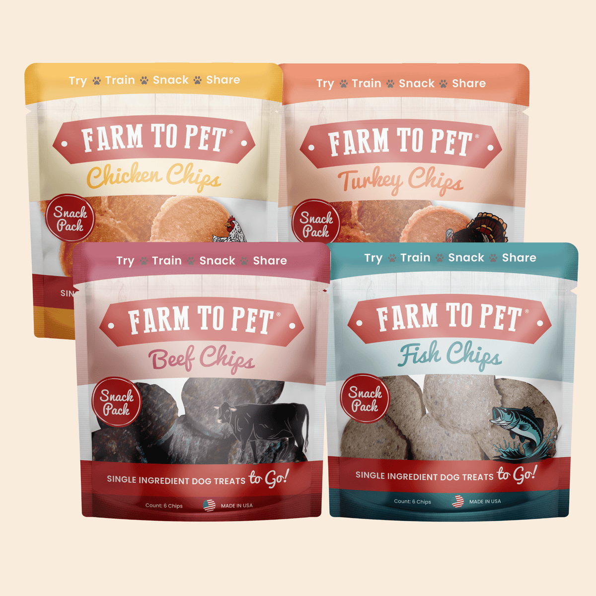 Snack Pack Dog Treat Sampler – Farm To Pet