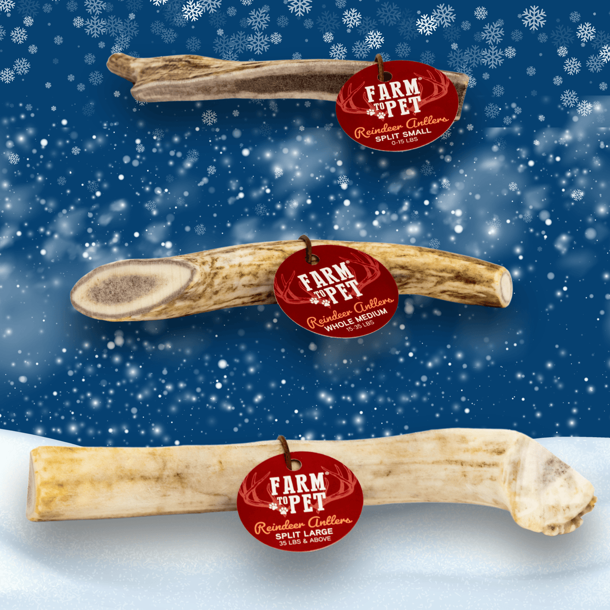 Reindeer Antlers for Dogs, Reindeer Antler Dog Chew – Farm To Pet